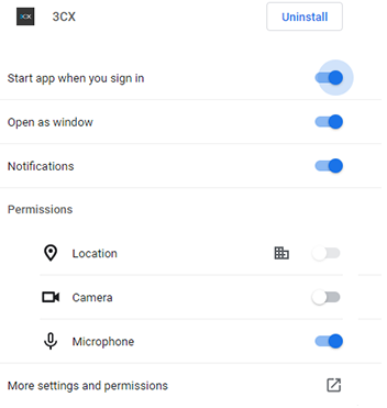 Installeer de 3CX Web Client als PWA in Google Chrome